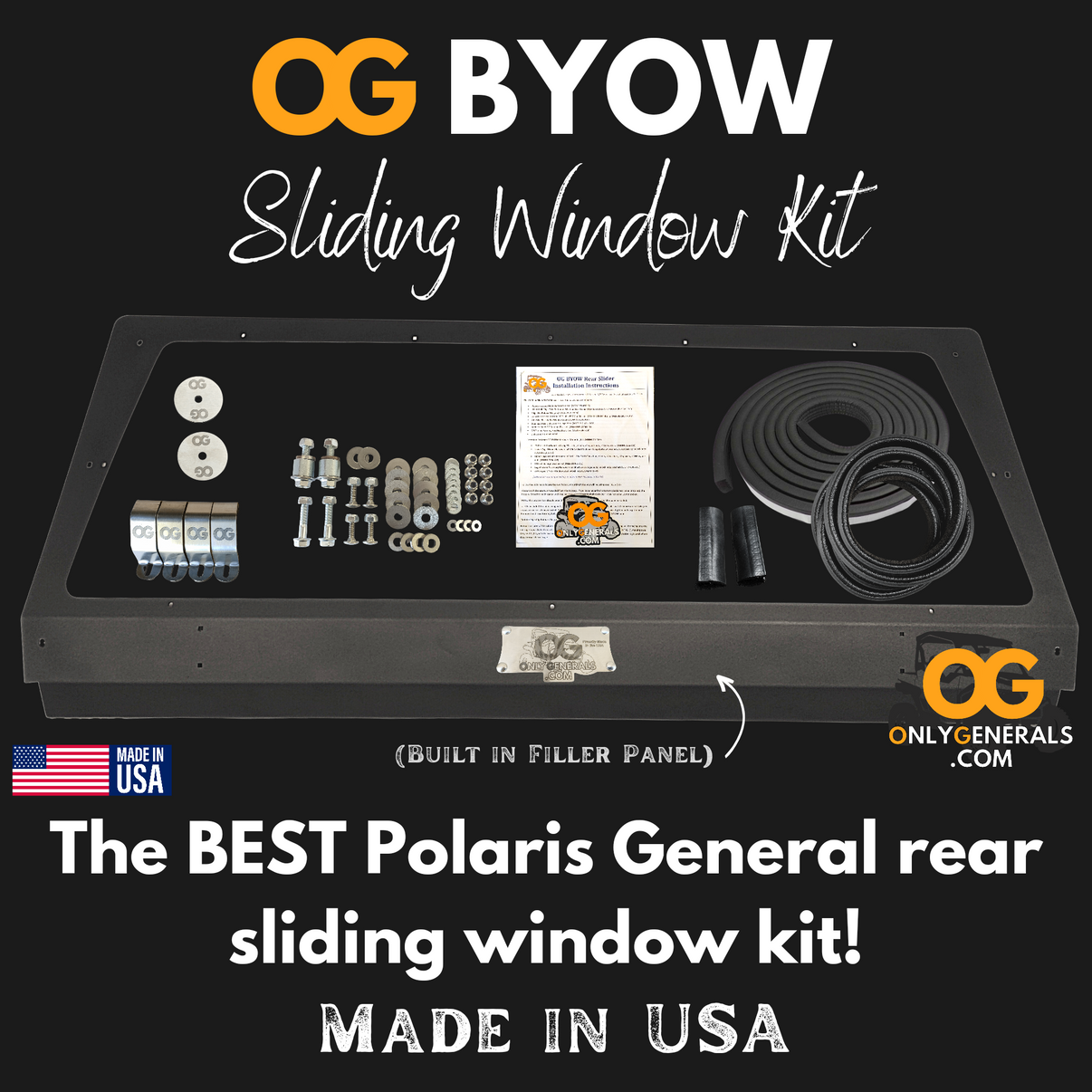 The Best Polaris General Rear Sliding Window Kit Byow Onlygenerals